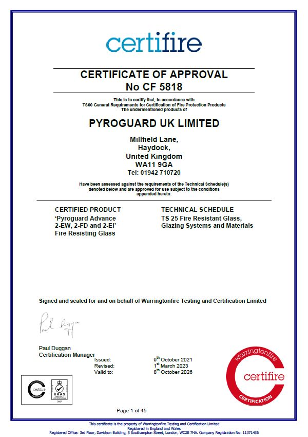 Certification - Pyroguard